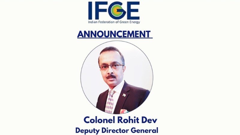 Colonel Rohit Dev appointed as Dy DG of IFGE